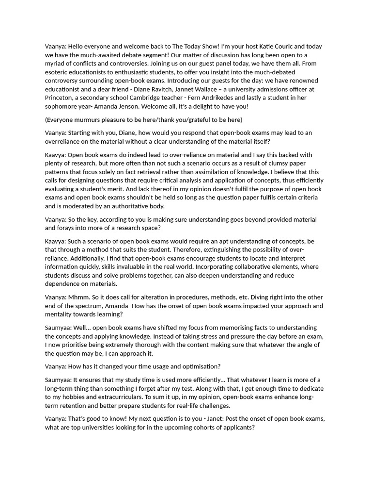 Role Play Script (CT) | PDF | Critical Thinking | Cognition