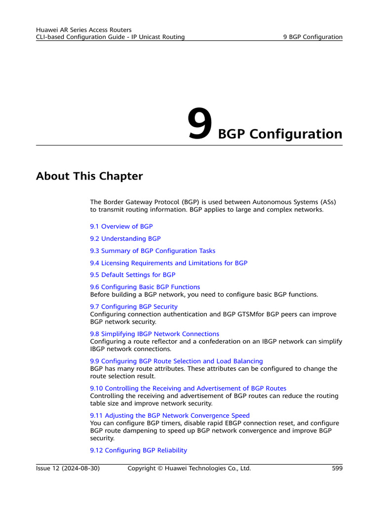 01-09 BGP Configuration | PDF | Routing | Computer Network