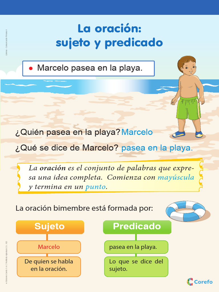 Estructura de la oración: sujeto y predicado | PDF