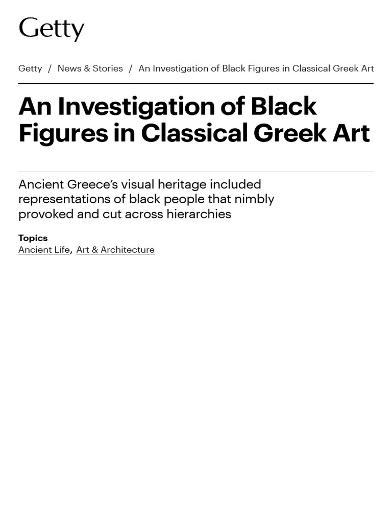 Black Figures in Greek Art Analysis | PDF | Symposium | Ancient Egypt
