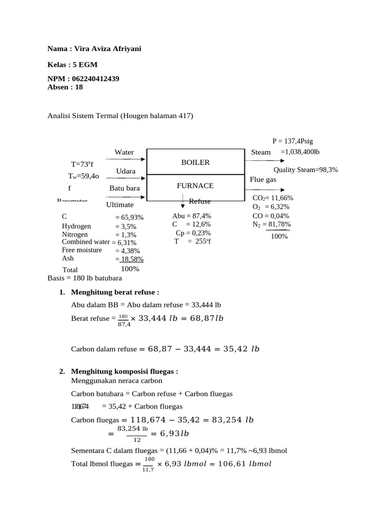Analisi Sistem Termal Vir. | PDF | Sustainable Technologies | Chemical ...