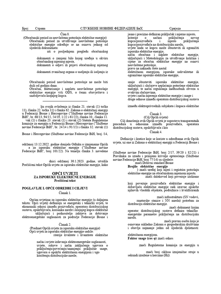 Opci Uvjeti Precisceni Tekst HR | PDF