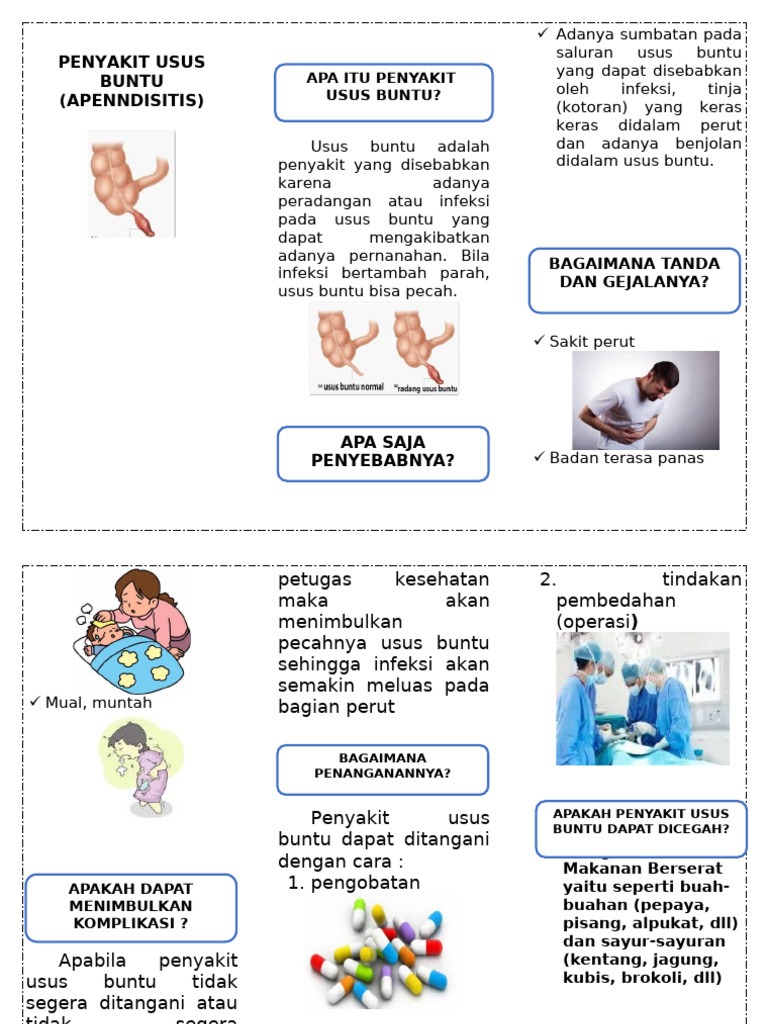Leaflet Apendisitis | PDF | Kesehatan Holistik