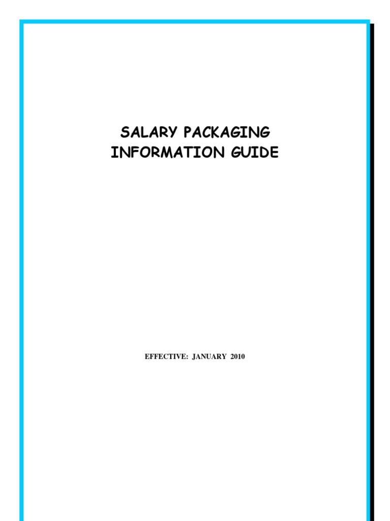 Salary Packaging Information Guide | PDF | Employee Benefits | Lease