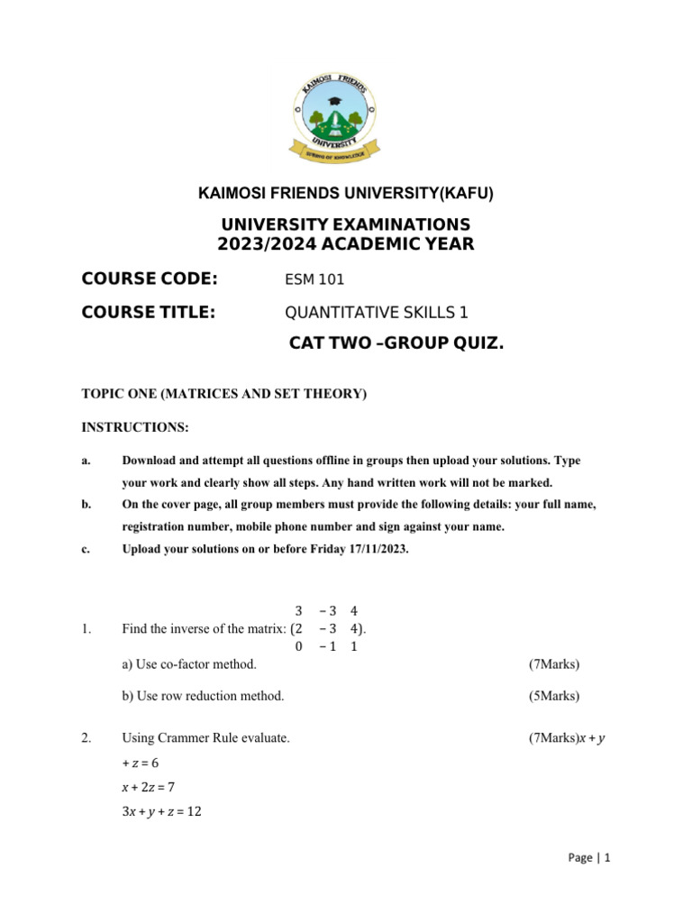 Esm Group Assignment | PDF