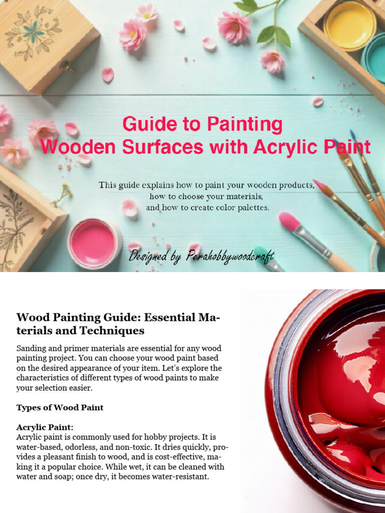 A Guide To Applying Acrylic Paint On Wooden Surfaces | PDF | Acrylic ...