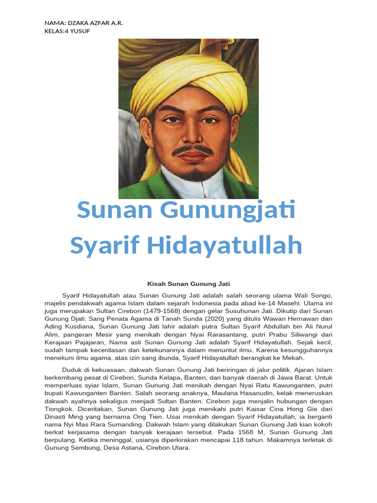Kisah Sunan Gunung Jati Azfar | PDF | Agama & Spiritualitas