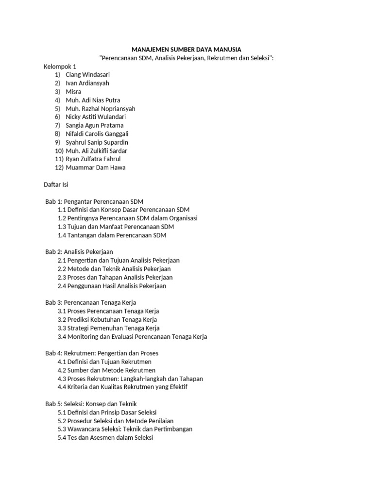 Tugas Menyusun Buku MSDM | PDF | Karier & Perkembangan