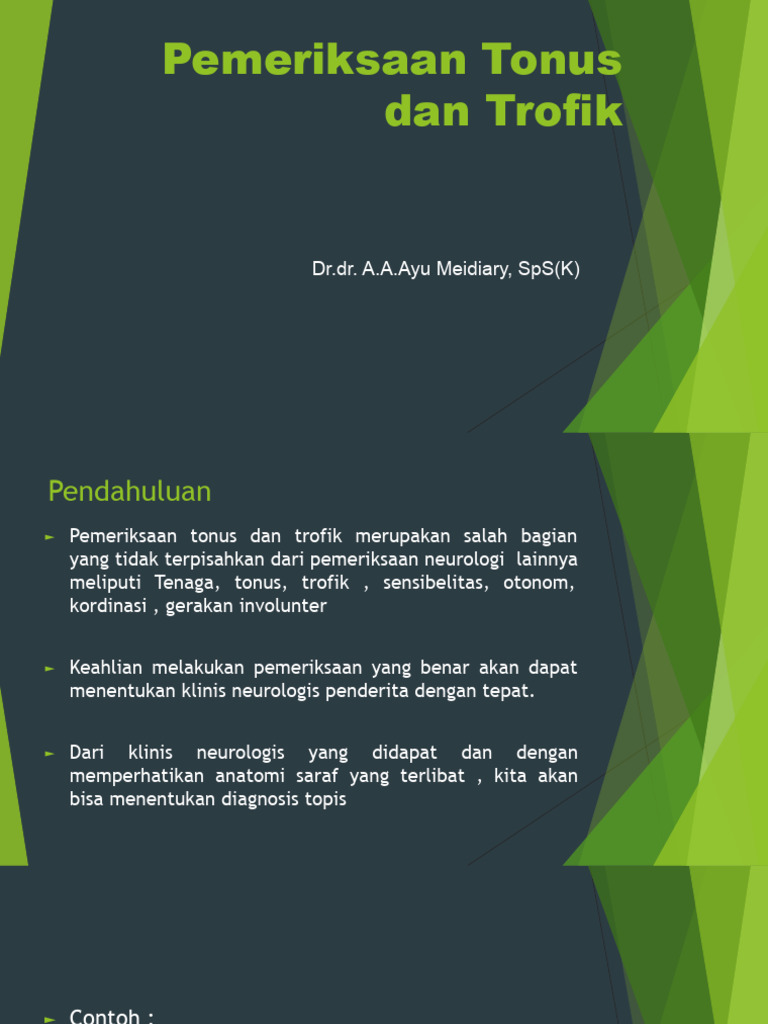 15. Pemeriksaan Tonus dan Trofik.pptx | PDF