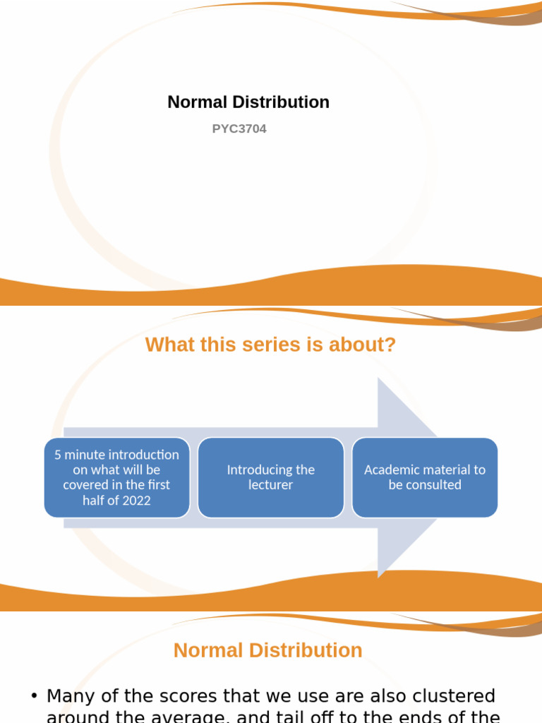 Week 7 - Normal Distribution | PDF | Normal Distribution | Probability ...