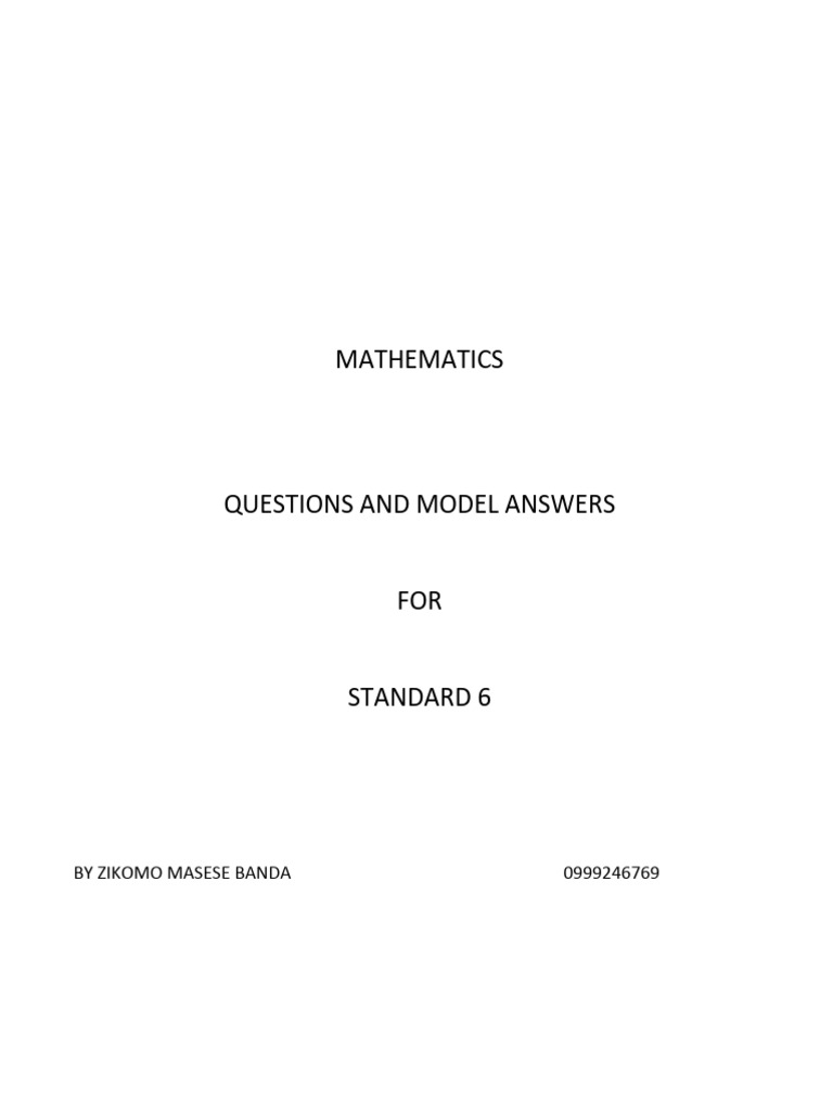 STD6 Maths Term1 | PDF | Mathematics