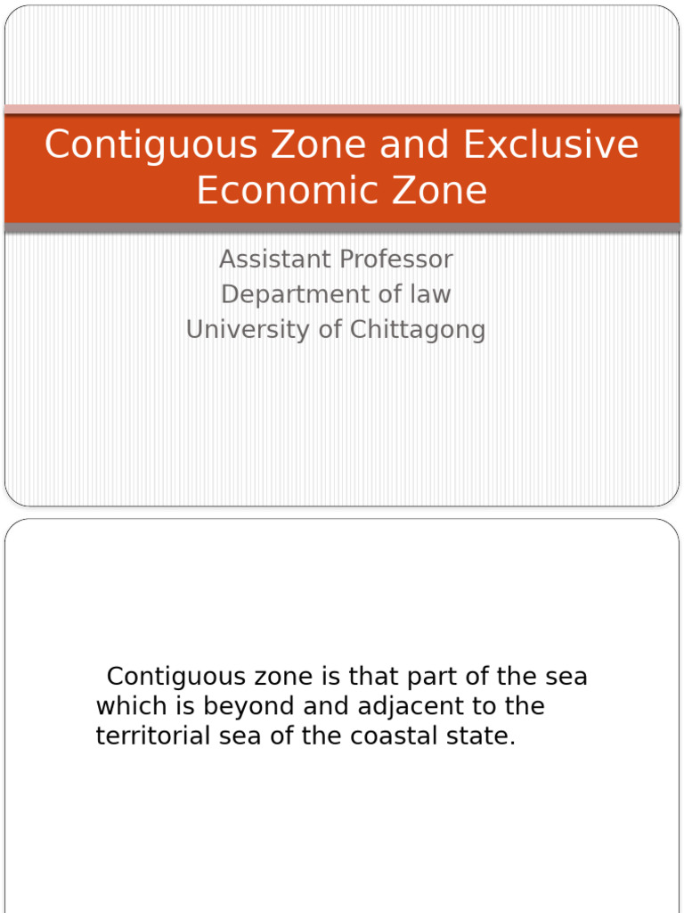 Contiguous Zone & Exclusive Economic Zone | PDF | Territorial Waters ...