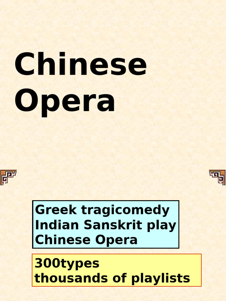 Overview of Chinese Opera Elements | PDF