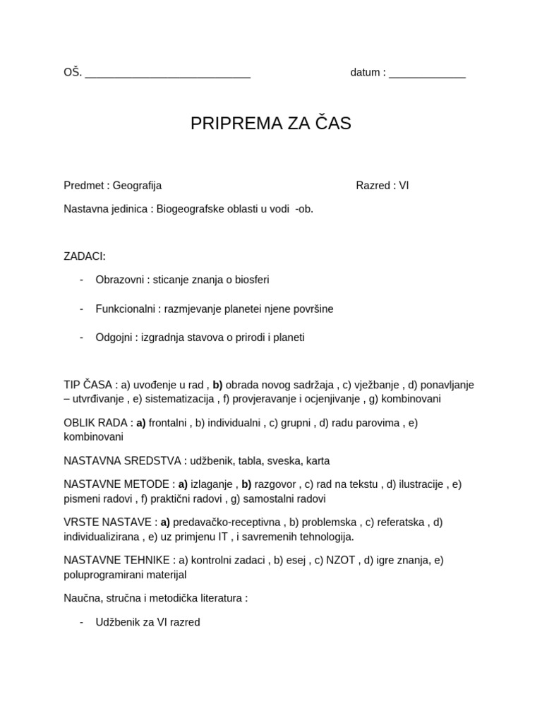 Biogeografske Oblasti U Vodi - Ob. | PDF
