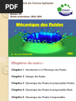 Cours de Mécanique Des Fluides 1 | PDF | Pression | Fluide