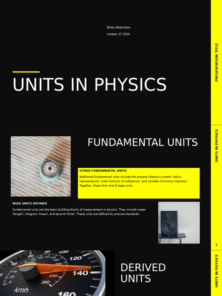 Презентация | PDF | International System Of Units | Measurement