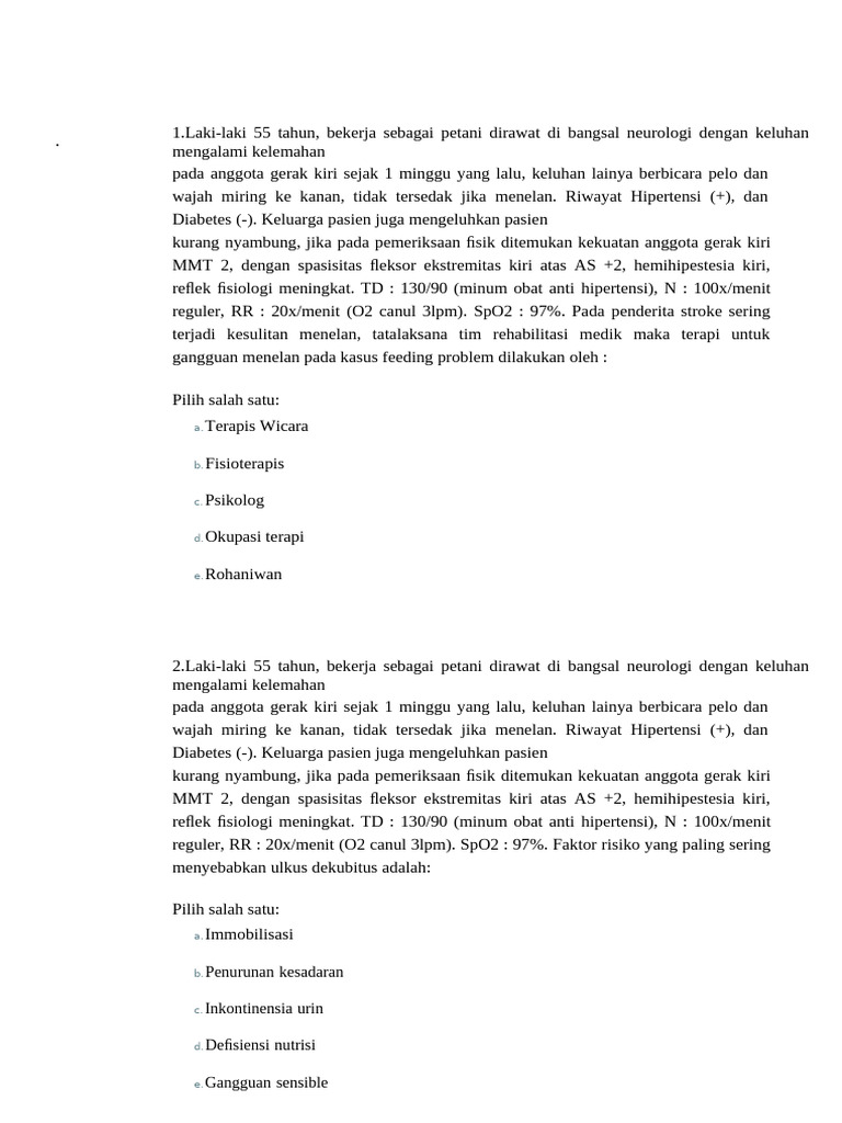 Soal RM Komplit | PDF | Kesehatan Holistik