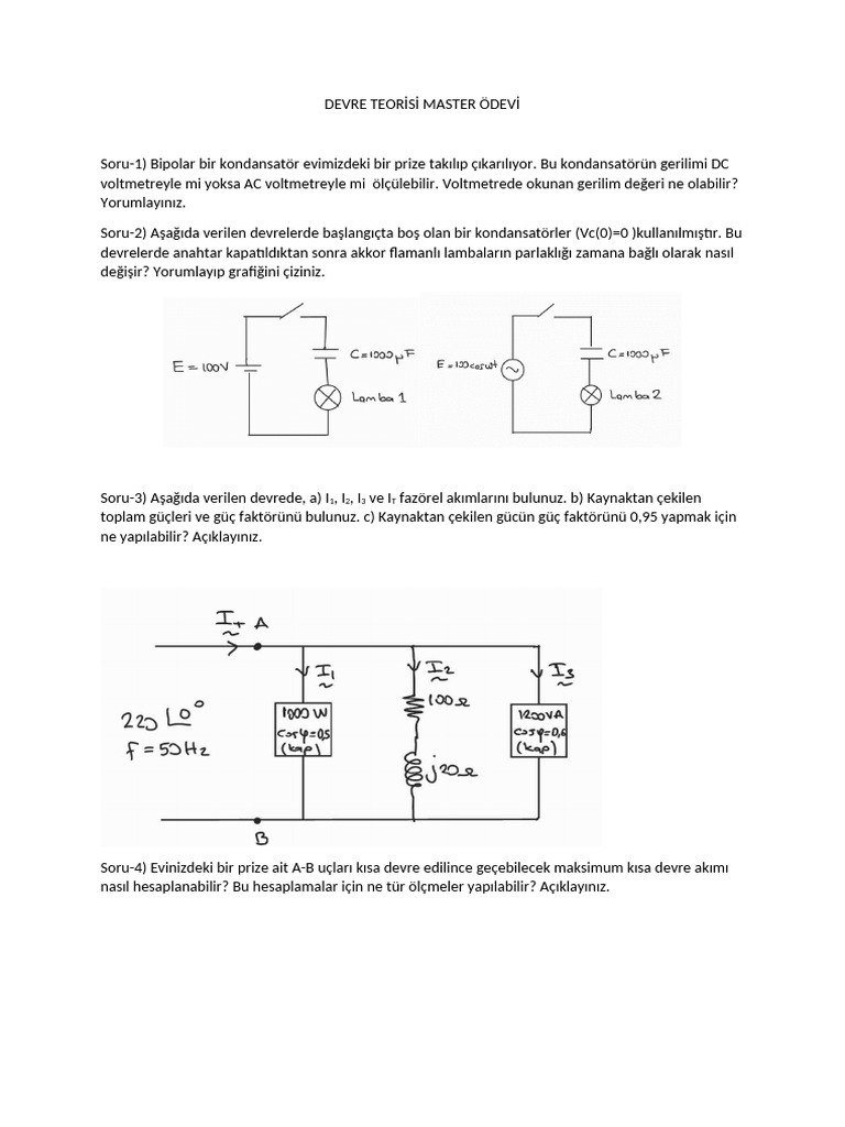 Devre Teorisi Master Odevi | PDF