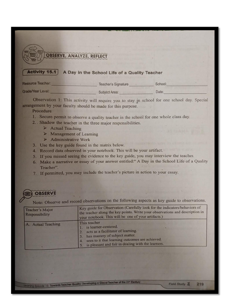 FS1-Episode-15 - Activities | PDF