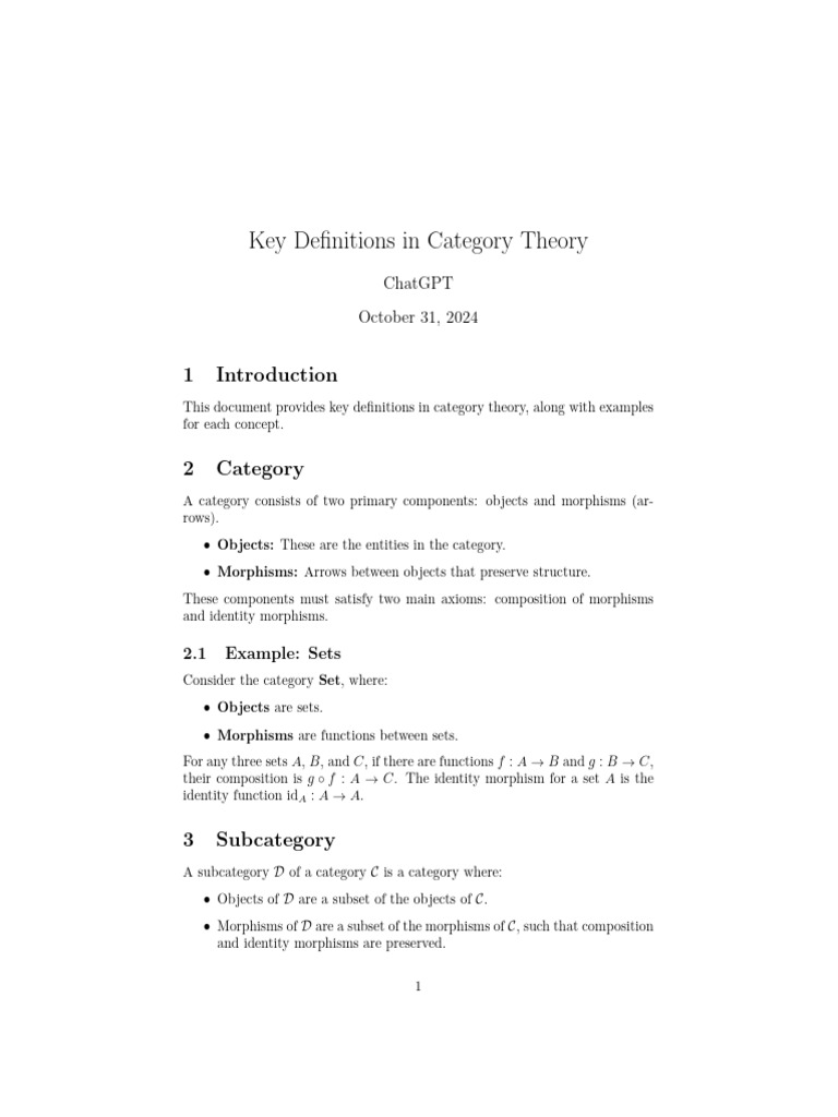 Category Theory | PDF | Category Theory | Functions And Mappings