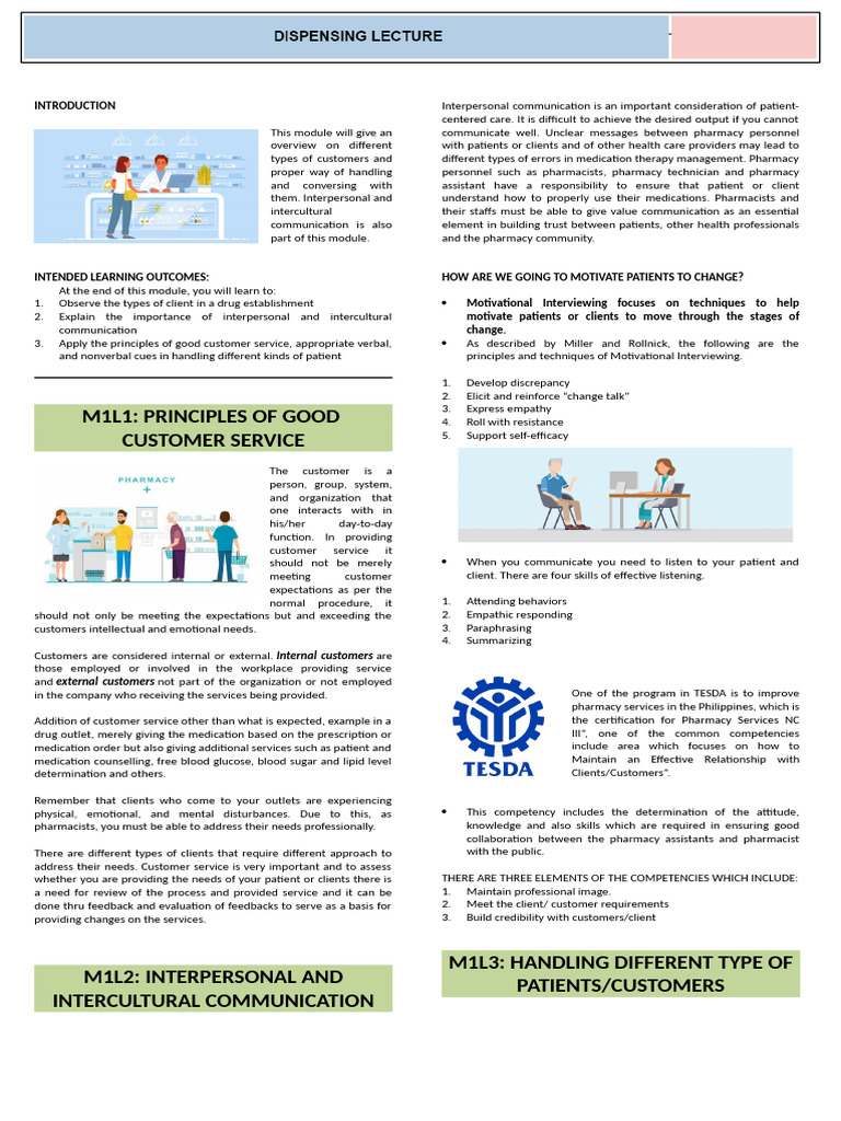 Dispensing 1 | PDF | Communication | Pharmacy