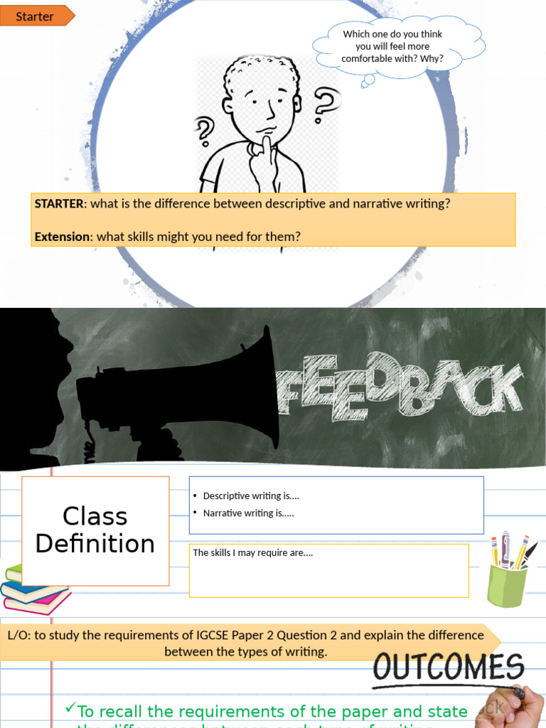 Descriptive vs. Narrative Writing Guide | PDF | Semantic Units ...