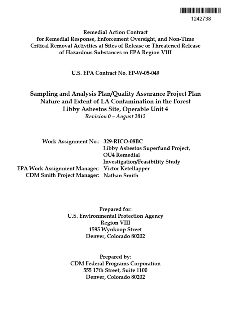 Sampling and Analysis Plan/Quality Assurance Project Plan Nature and ...