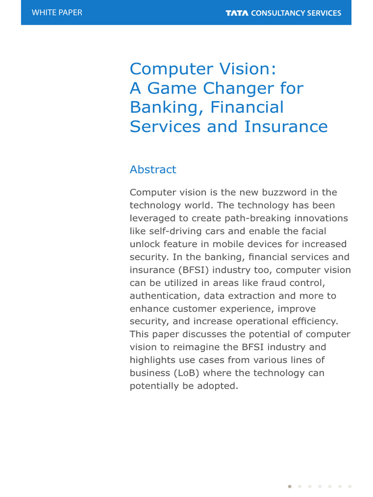 Computer Vision in Banking | PDF | Computer Vision | Optical Character ...