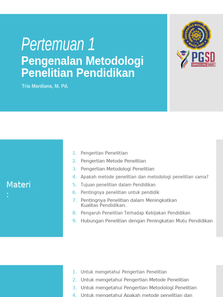Pertemuan 1 - Metopen-Halaman | PDF