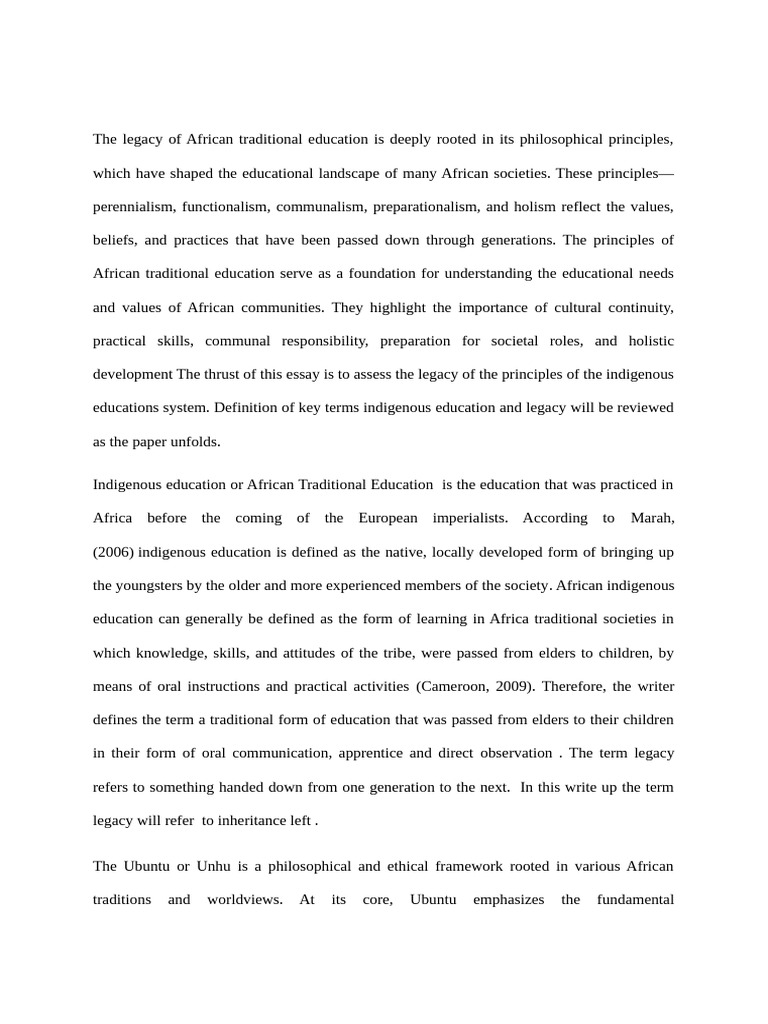 New Fafie Indigenous Education With Conceptual Framework | PDF ...