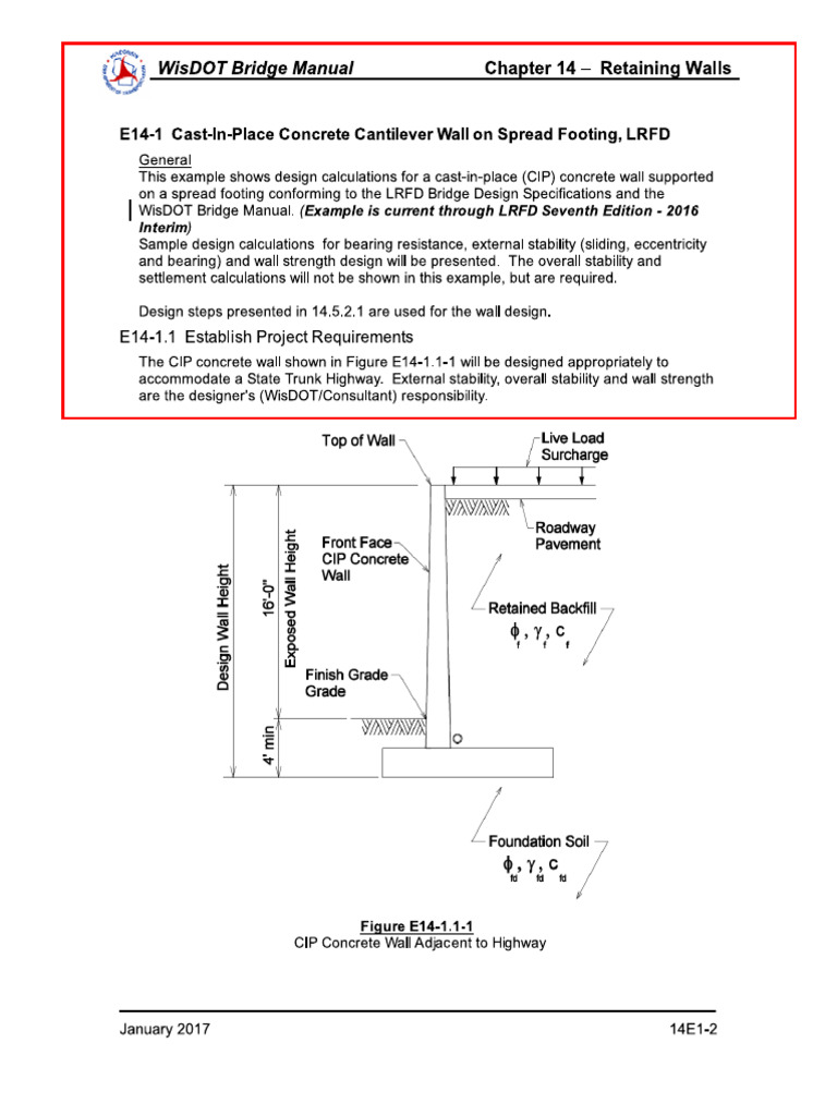 3-Tinh Toan Tuong Chan Dat Cong Son AASHTO 2017 | PDF