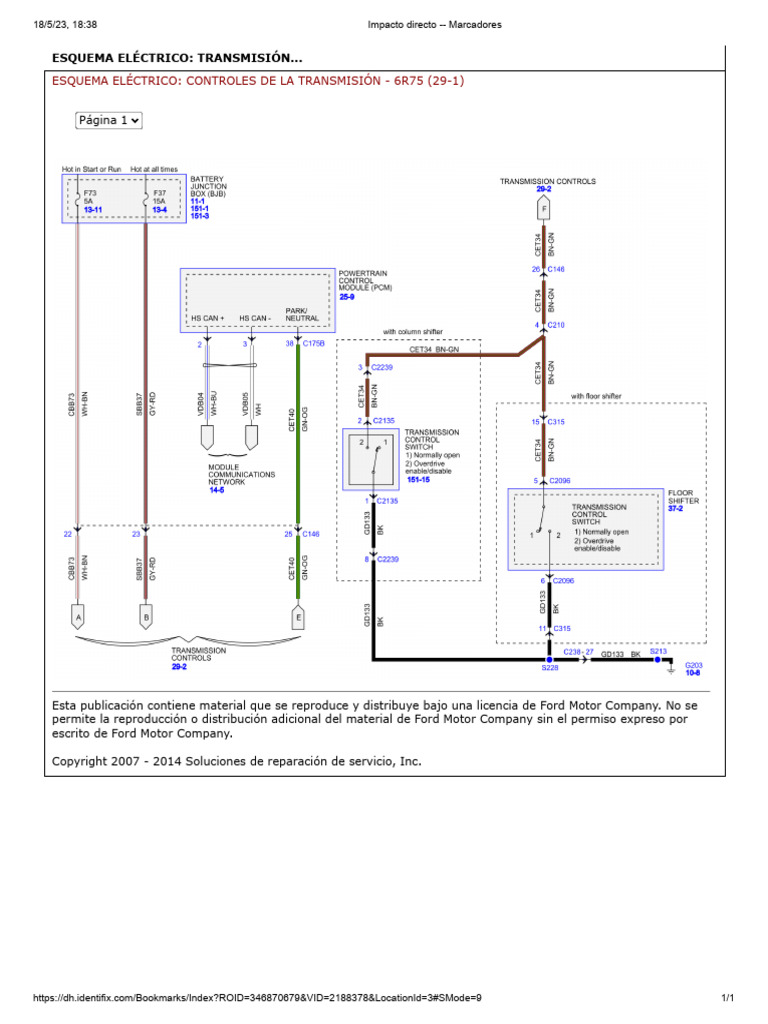 Esquema Electrico Transmision 01 | PDF