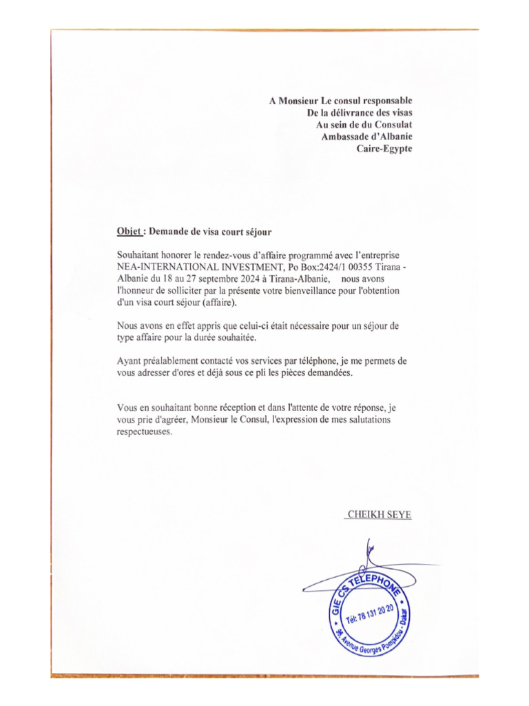 A Monsieur Le Consul Responsable | PDF