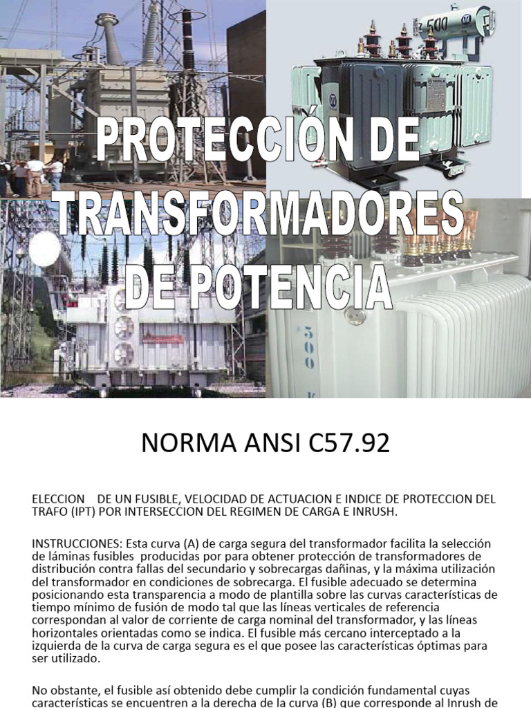 PROTECCIÓN Trafos 6 | PDF | Transformador | Fusible (Eléctrico)