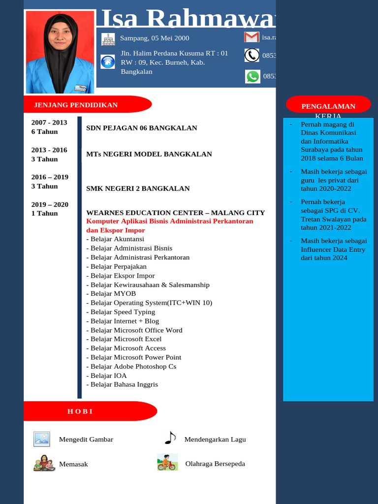 Jenjang Pendidikan Pengalaman | PDF