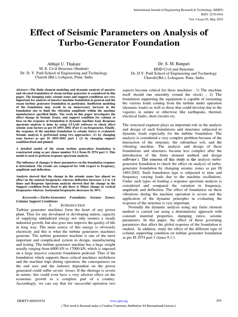 Effect of Seismic Parameters On Analysis | PDF | Machines | Oscillation