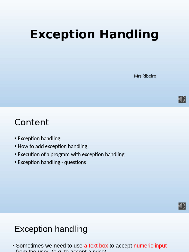 Exception Handling | PDF | Computer Science | Computer Engineering Exception Handling | PDF | Computer Science | Computer Engineering