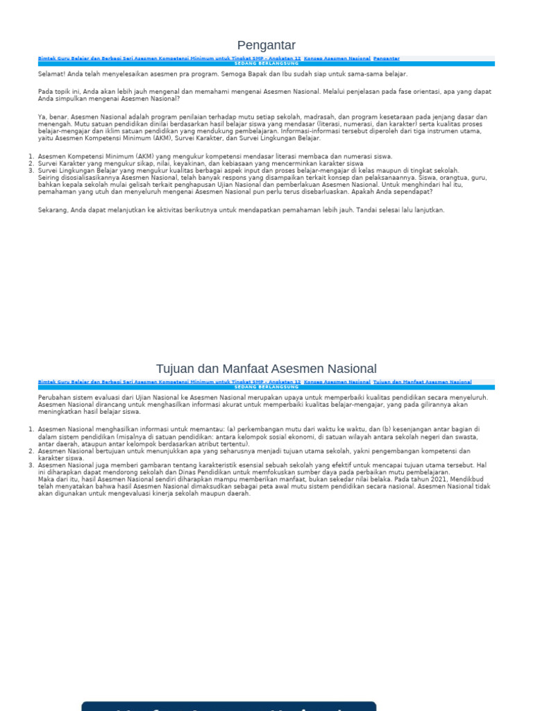 Materi Bimtek AKM | PDF