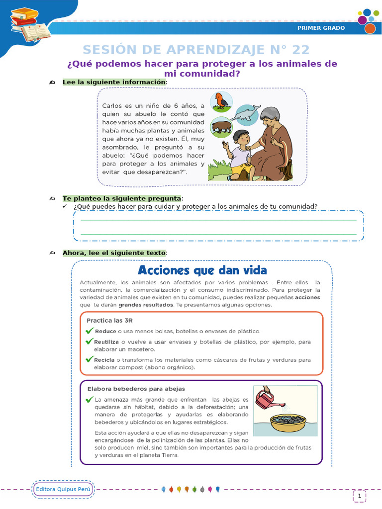Anexo de Sesiones de Aprendizaje - Semana 3 - UD VII - Editora Quipus Perú | PDF | Perú
