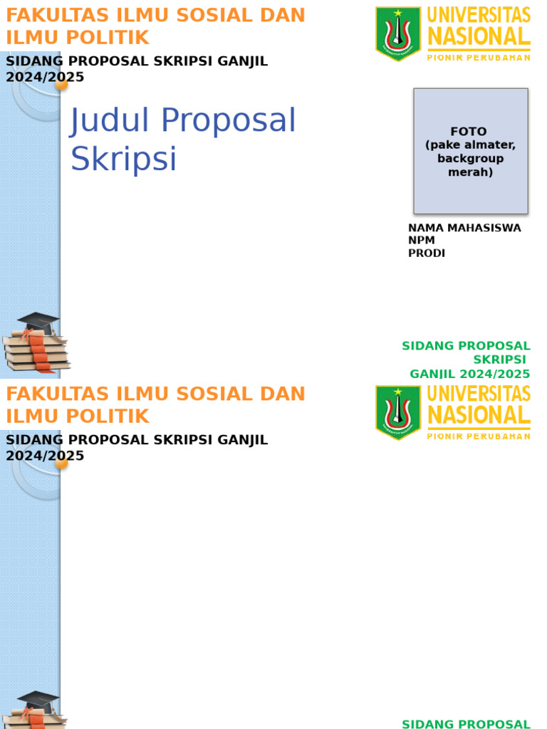 Tamplete PPT Proposal Skripsi Ganjil 24-25 - Fisip Unas | PDF