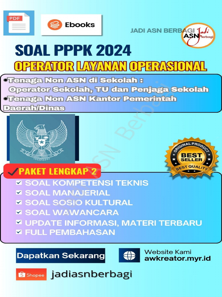 Soal PPPK Operator Layanan Operasional | PDF