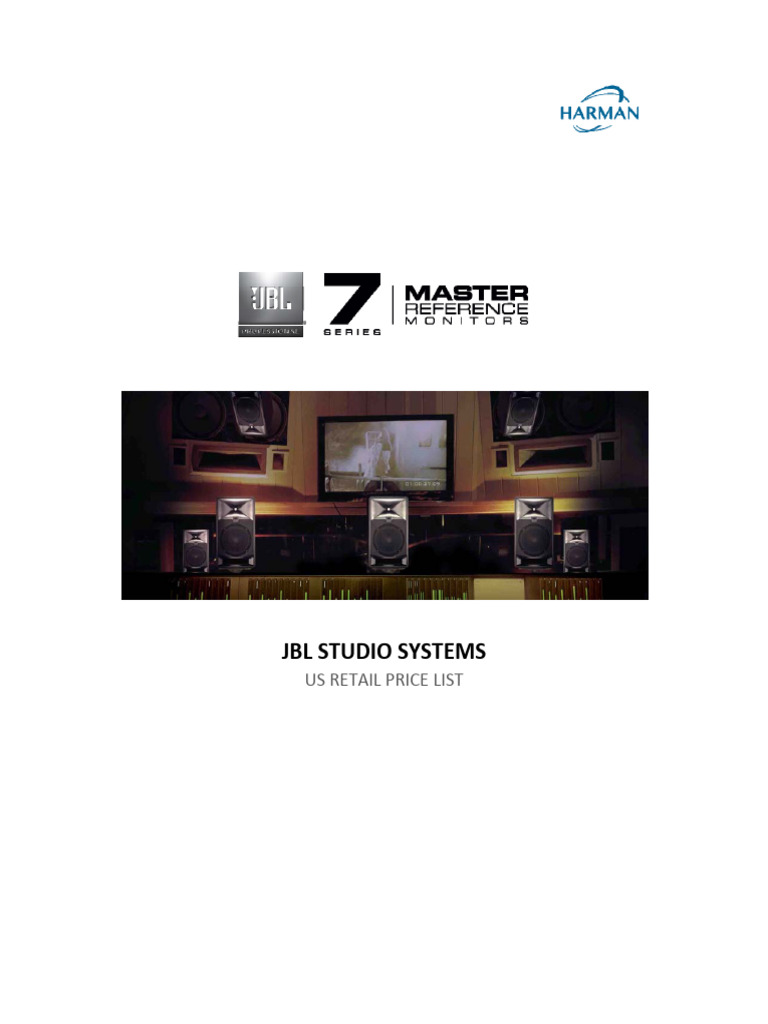 JBL 7 Series Installed Systems Us Retail Price List 050117 | PDF ...