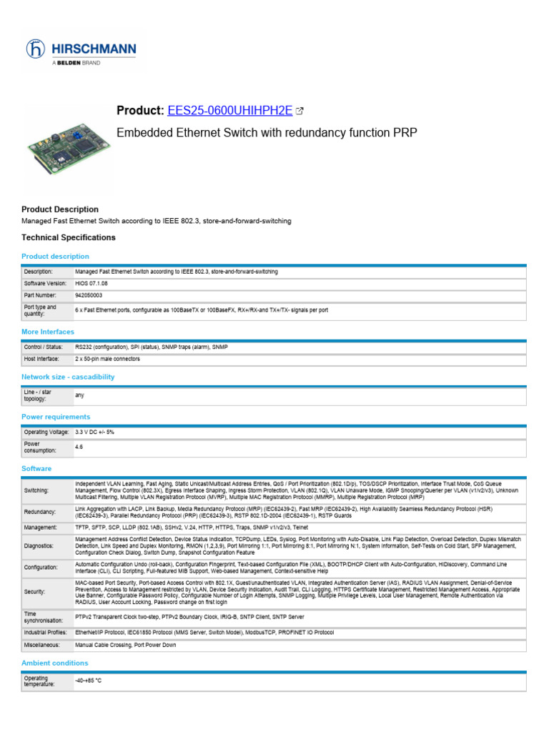 EES25-0600UHIHPH2E Techdata | PDF | Specification (Technical Standard) | Radius