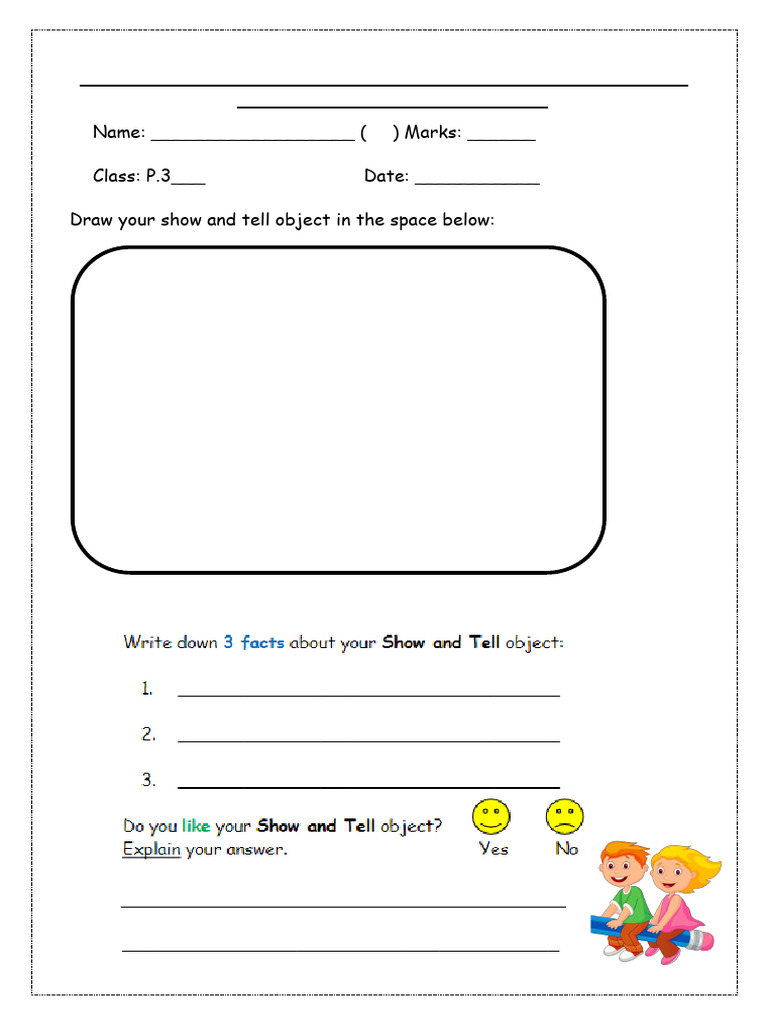 Primary 3 Reading Worksheet Template | PDF