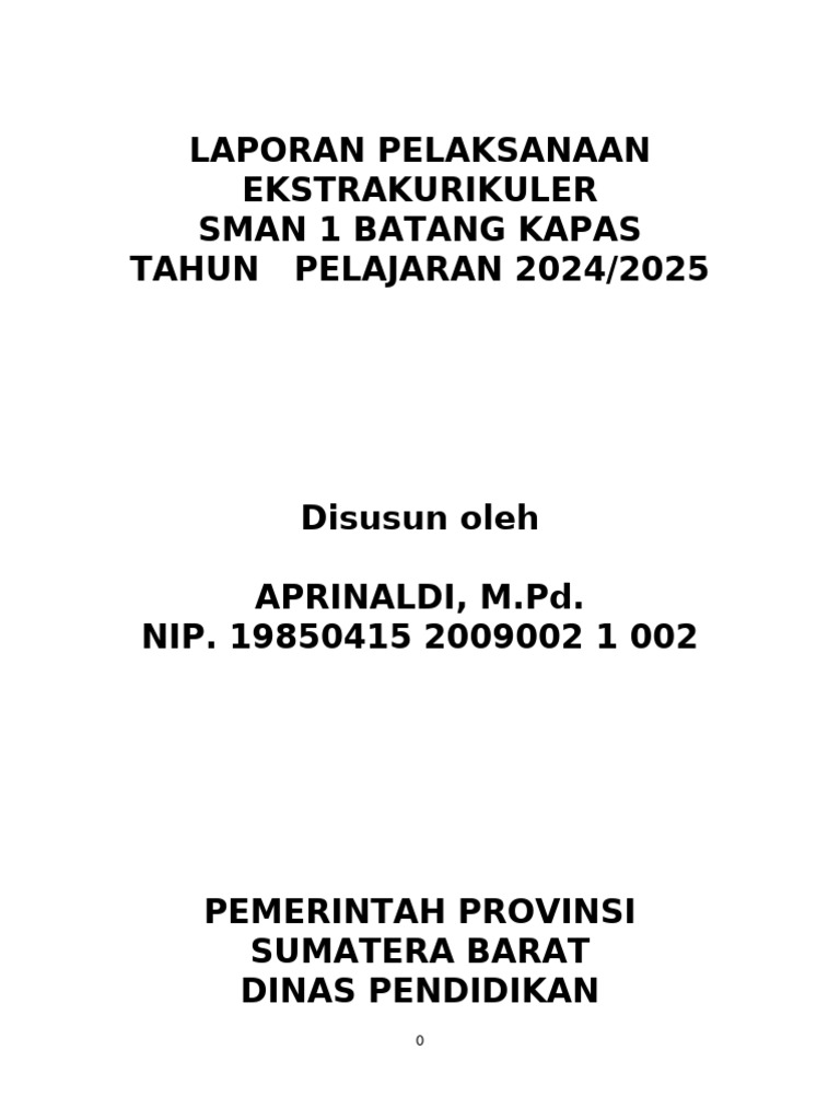 Laporan Ekskul 2024 | PDF