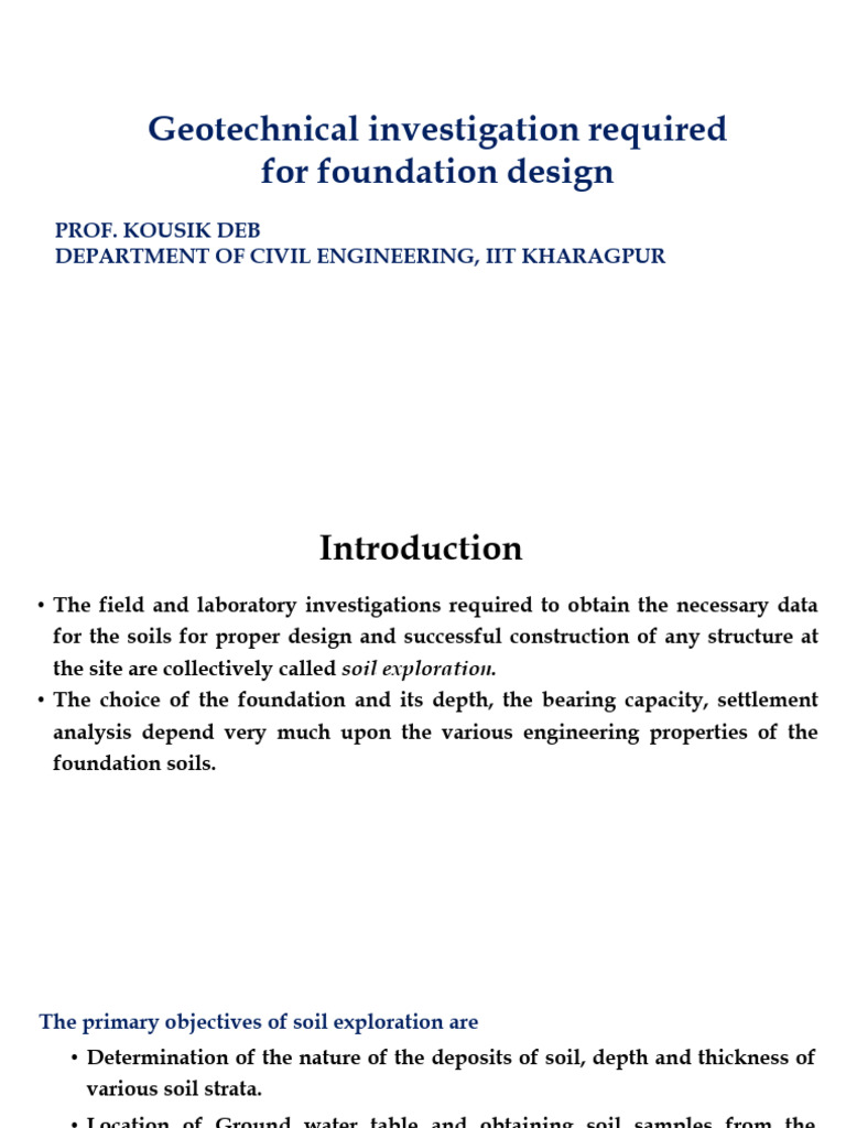 Geotechnical Soil Exploration Methods | PDF | Geotechnical Engineering