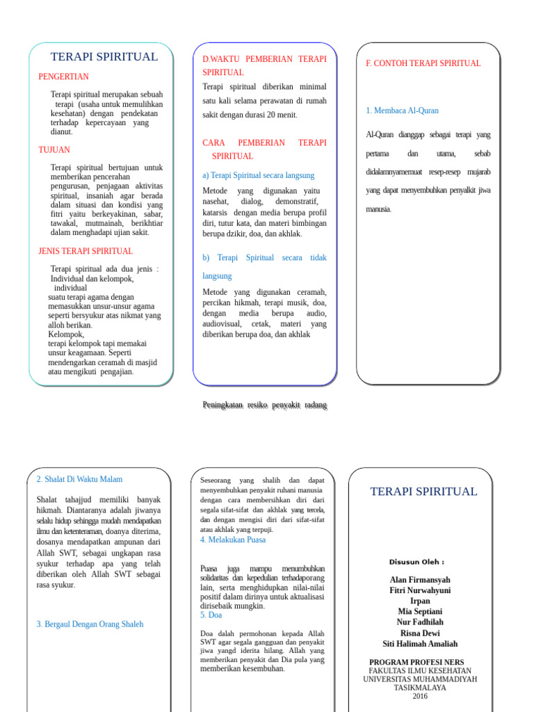 Leaflet Terapi Spiritual | PDF