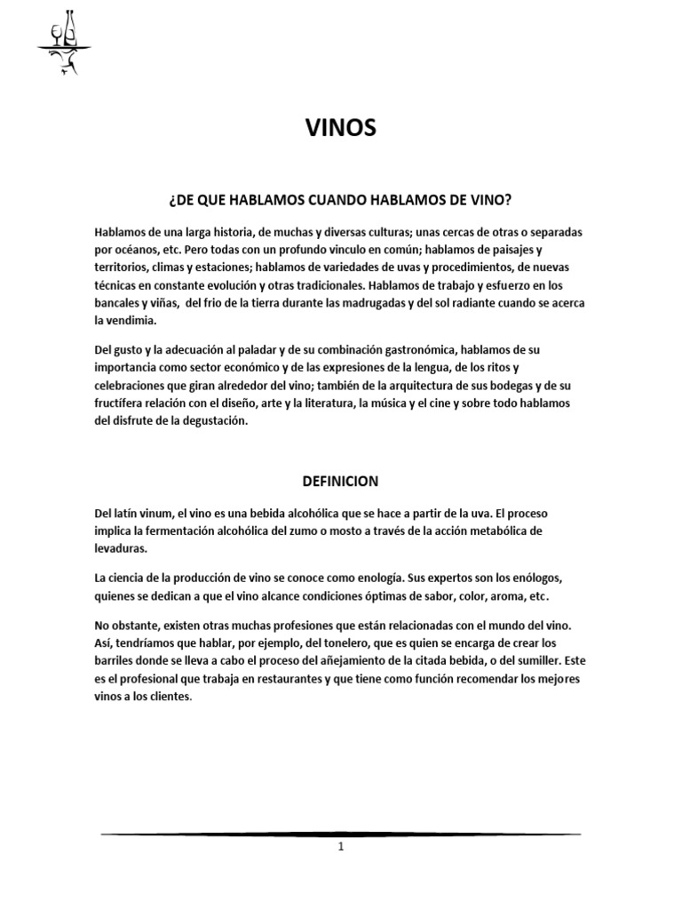 VINOS | PDF | Vino | Uva
