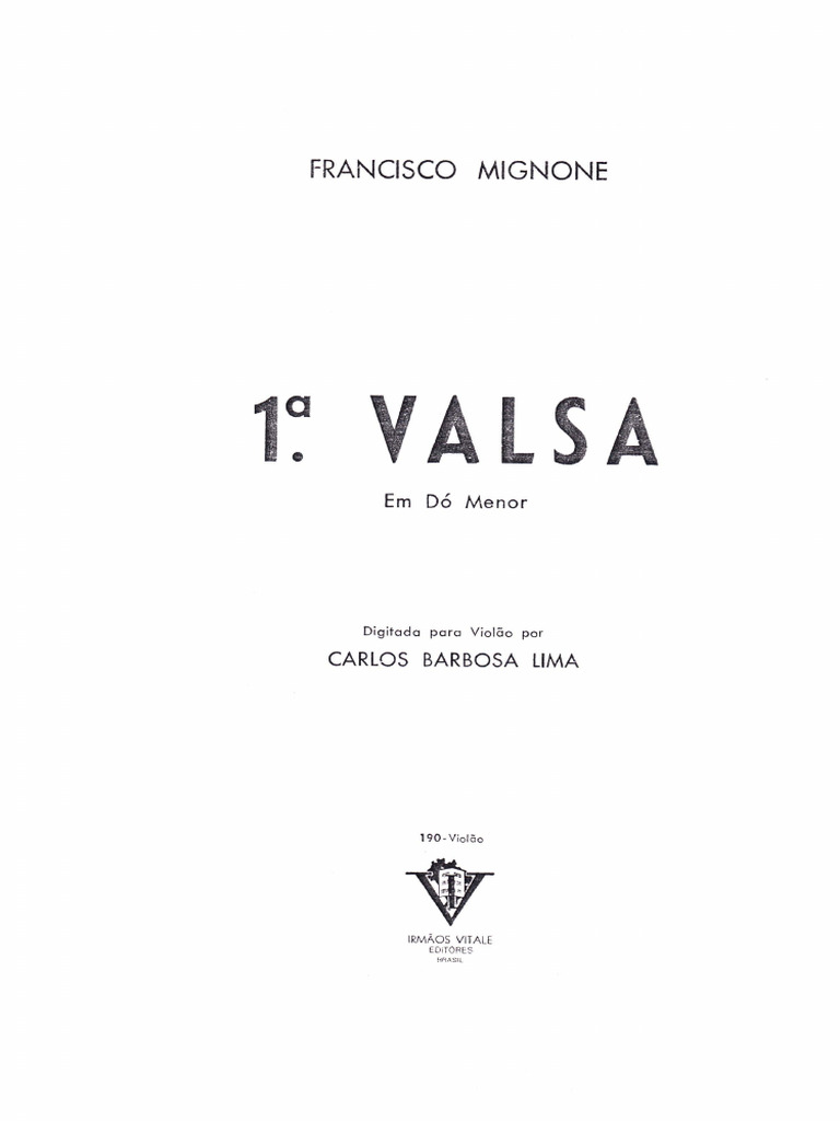 Francisco Mignone - 1a Valsa em Do Menor | PDF