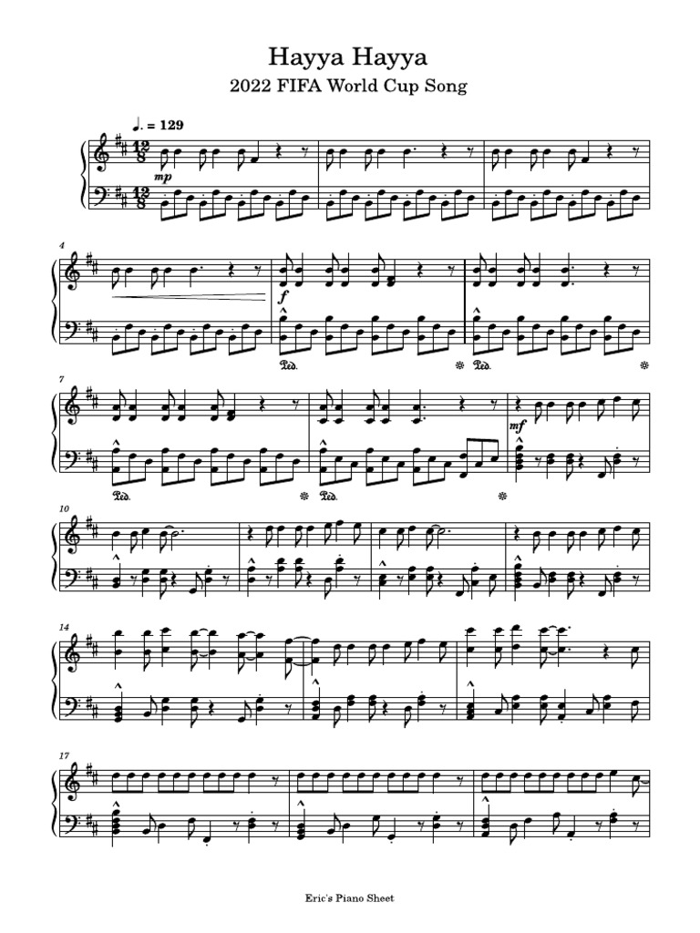 Hayya Hayya - 2022 FIFA World Cup Song | PDF